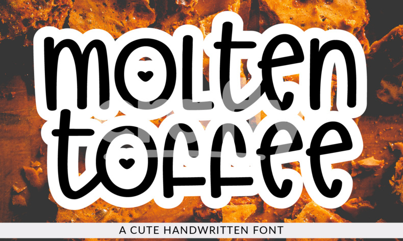 Molten Toffee | A quirky handwritten font | Crafty