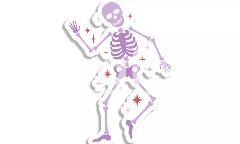 Dancing Skeleton Sticker | Creepy Print-Then-Cut Design | Crafty