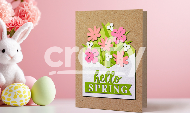 Hello spring SVG | 3D Spring card paper cut | Envelope SVG | Crafty