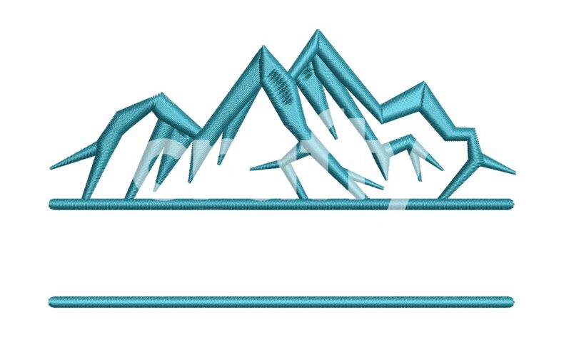 Mountain | Split Monogram Embroidery | Crafty