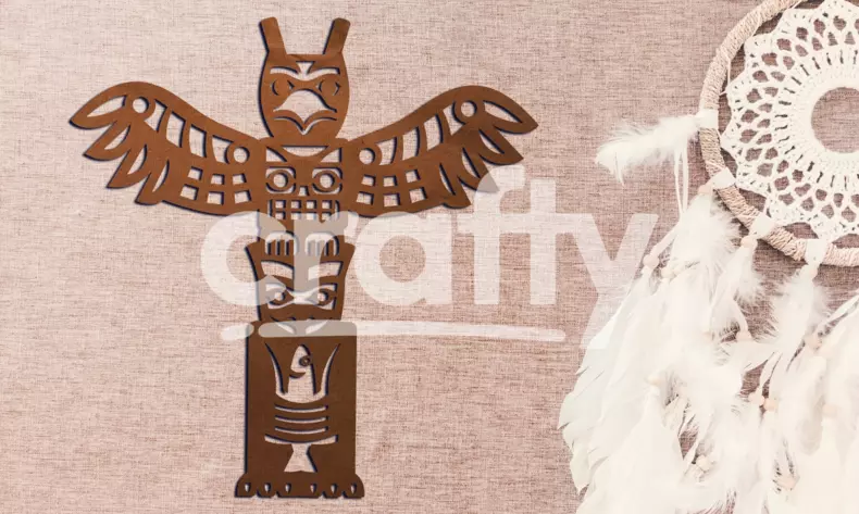 Tribal totem pole papercut | Native american SVG | Crafty