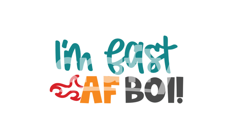 I'm Fast AF Boi SVG | Funny Dog Bandana Cut File | Crafty