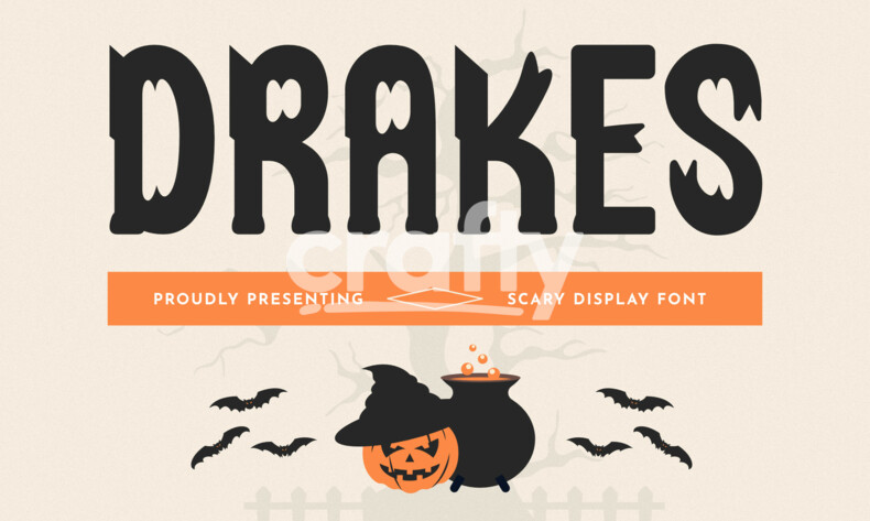 Drakes - Halloween Font | Crafty
