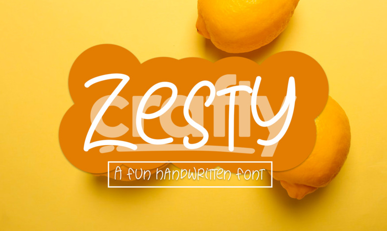 Zesty | A Fun Handwritten Font | Crafty