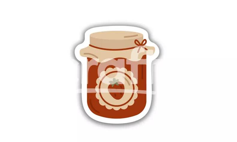 Strawberry Jam Jar | Strawberry Jam Stickers | Crafty