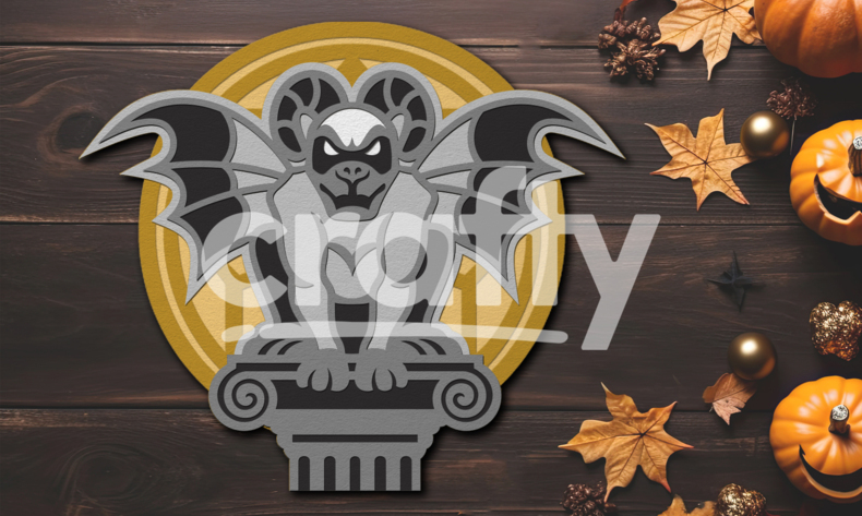 3D Halloween papercut | Gargoyle SVG | Crafty
