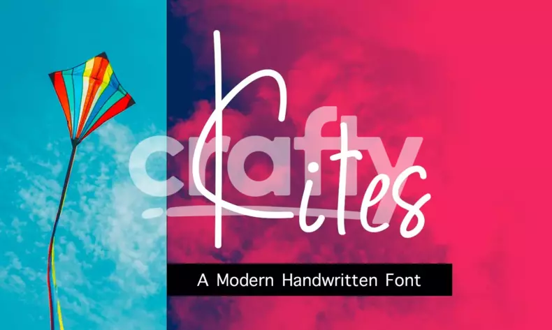 Kites | A Modern Handwritten Font | Crafty