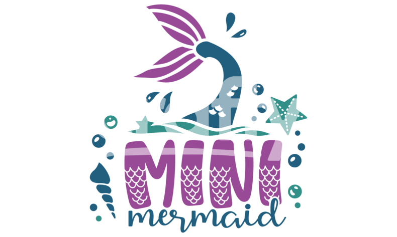 Mini Mermaid svg | Kids mermaid svg | Crafty
