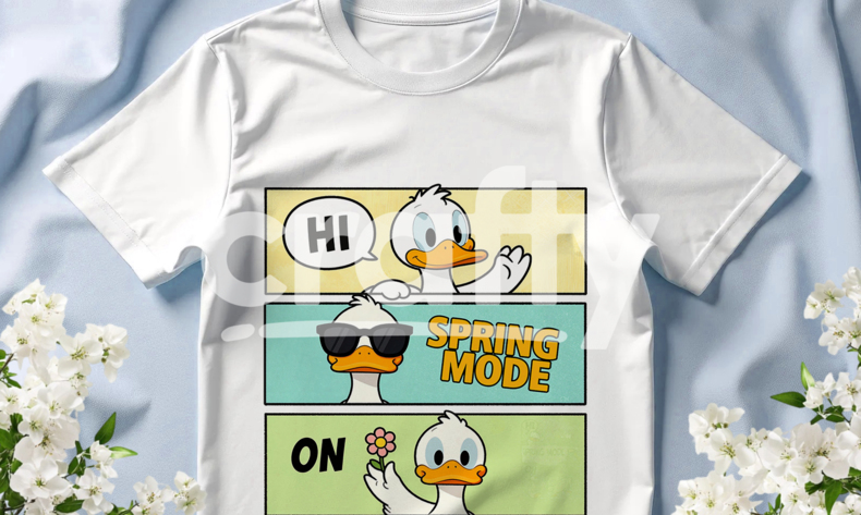 Funny spring sublimation | Duck | Crafty