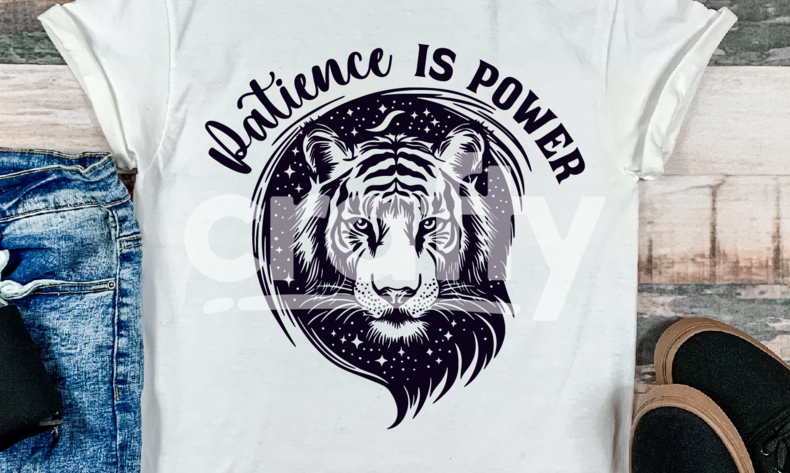 Patience Is Power SVG | Celestial Tiger Cut File | Crafty