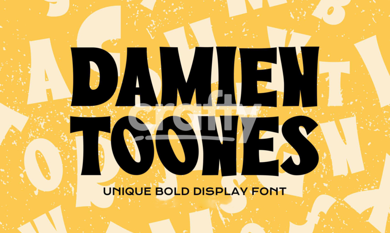 Damien Toones - Unique Bold Display Font | Crafty