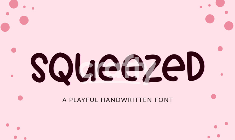 Squeezed | A playful handwritten font | Crafty