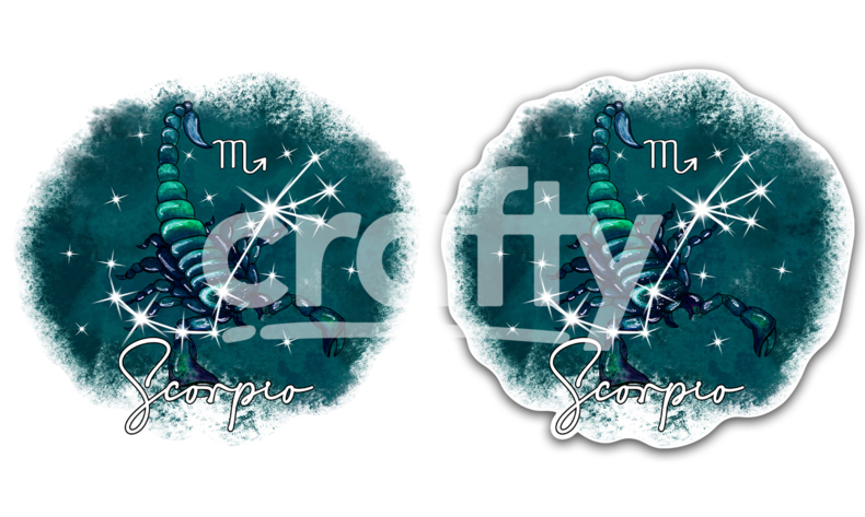 Scorpio Sign Sublimation | Scorpio Zodiac Symbol Print and Cut | Crafty