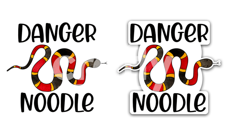 Coral Snake Sublimation | Danger Noodle Snake Sticker | Crafty