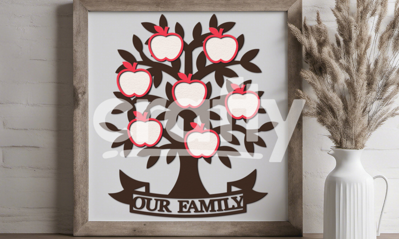 Our family SVG | 3D Family tree paper cut | Crafty