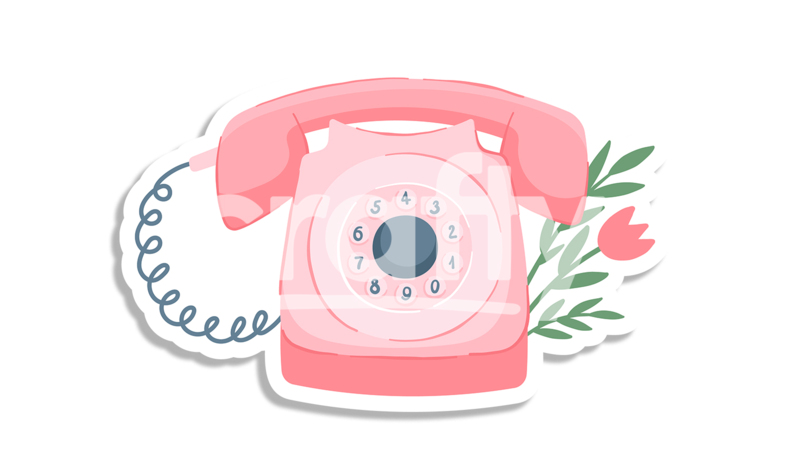 Pink Retro Phone Sticker | Floral Print-Then-Cut Design | Crafty