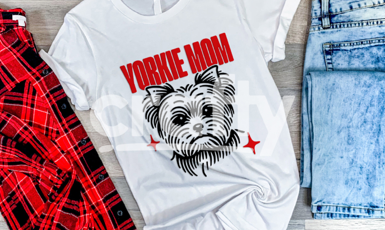 Yorkie Mom | Yorkie SVG | Crafty