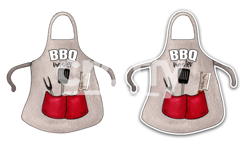 Barbeque Master Sublimation | Barbeque Apron Sticker | Crafty