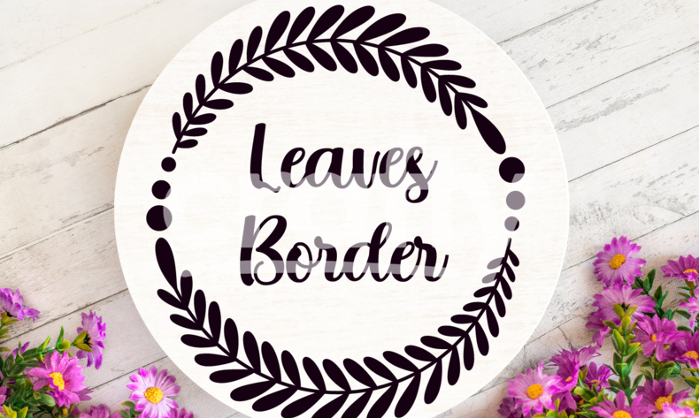 Leaves Border SVG Cut File | Crafty