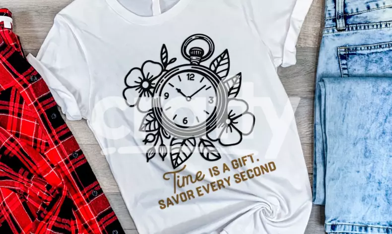Time Is A Gift | Inspirational Quotes SVG | Crafty