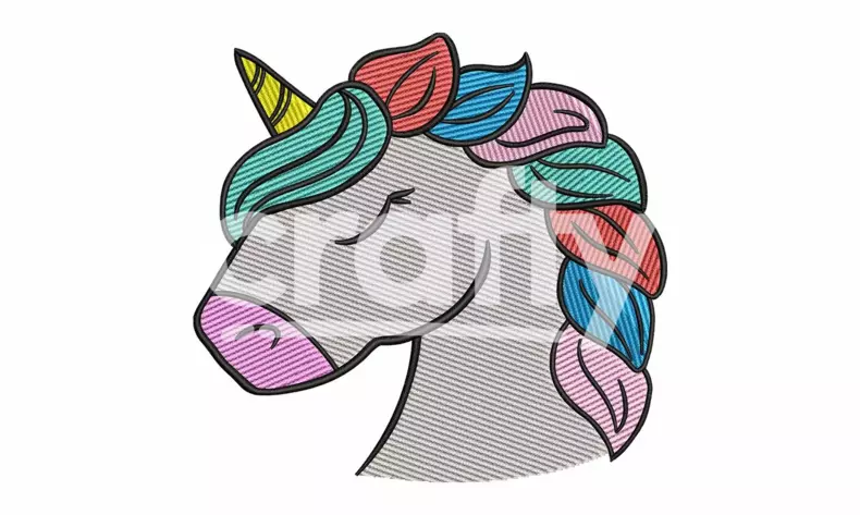 Unicorn Head | Cute Embroidery | Crafty