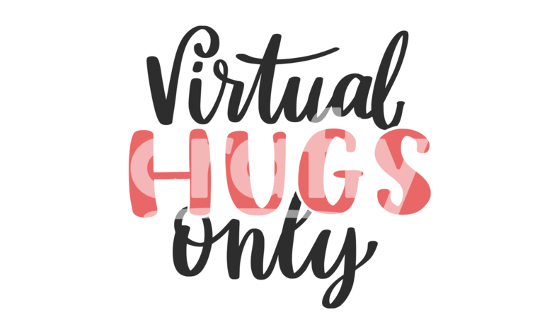 Virtual Hugs Only SVG Cut File | Crafty