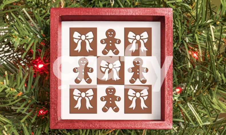 Retro Checkered Gingerbread Man | Retro Christmas SVG | Crafty