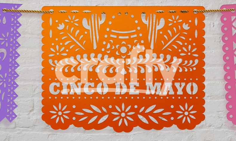 Papel Picado banner svg | Festival Mexico paper cut | Crafty