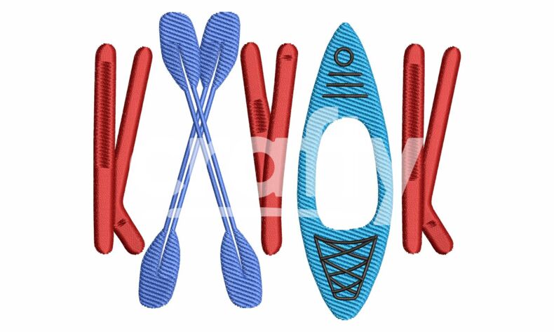 Kayak | Embroidery Design | Crafty