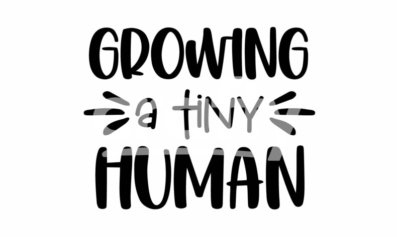 Growing a tiny human SVG | Funny Pregnancy Cut File | Crafty