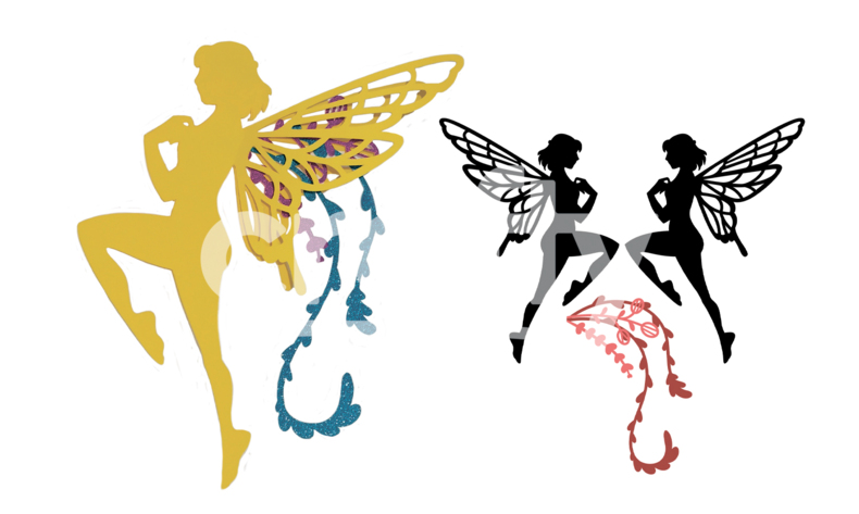 3D Fairies Paper Cut Template | Crafty