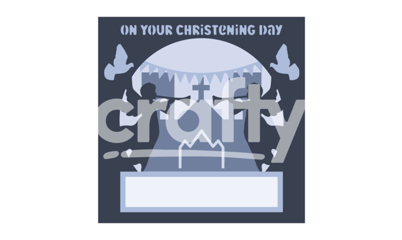 On Your Christening Day SVG | Christening Shadow Box SVG | Crafty