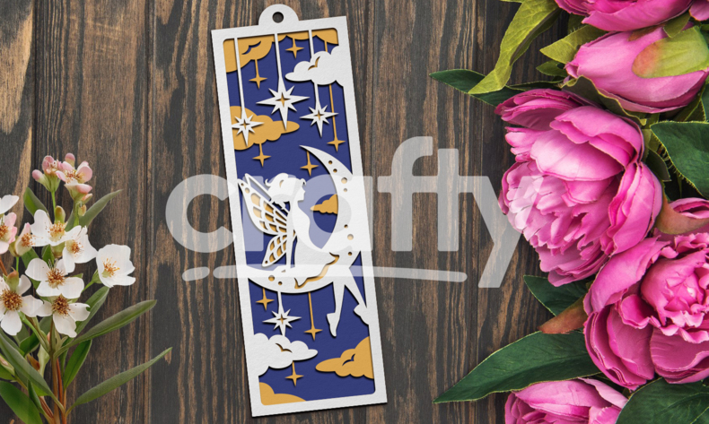 Fairy bookmarks svg | Layered bookmarks design SVG | Crafty