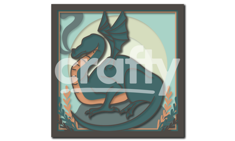Dragon Shadow Box SVG | 3D Layred Paper Cut Project | Crafty