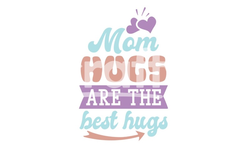 Mom Hugs Are The Best Hugs | Hugging SVG Cut File Design | Crafty