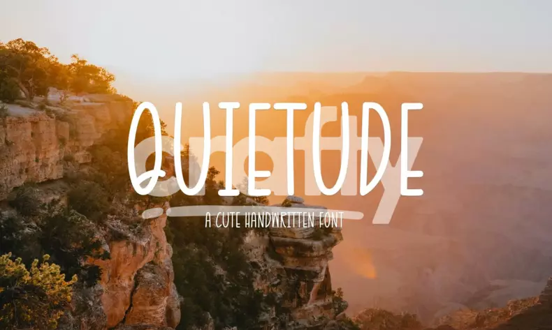 Quietude | A Cute Handwritten Font | Crafty
