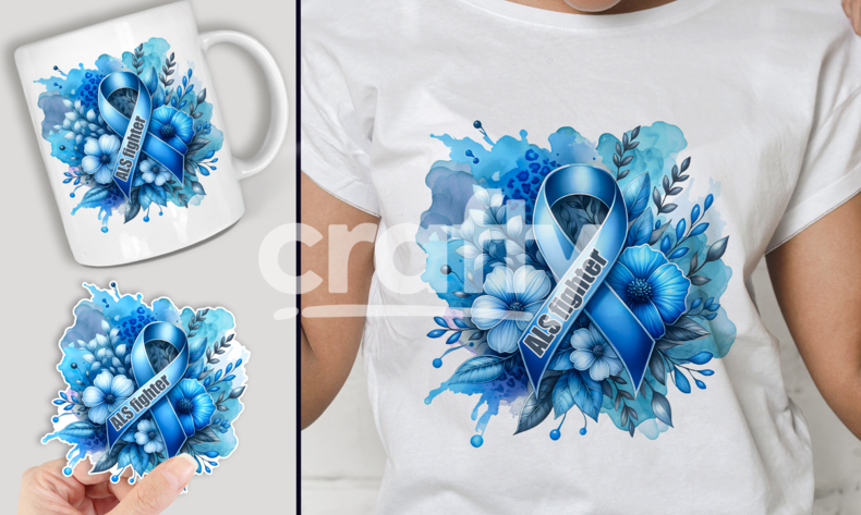 ALS Fighter Sublimation, ALS Awareness Sticker | Crafty