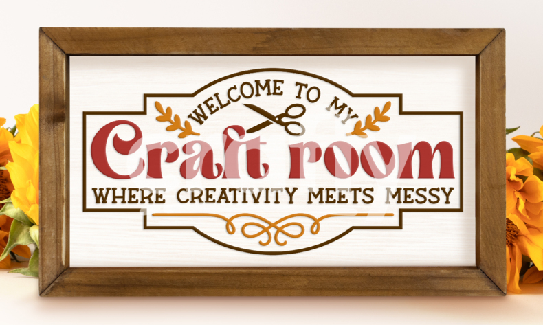 Welcome To My Craft Room | Craft Room Sign SVG | Crafty