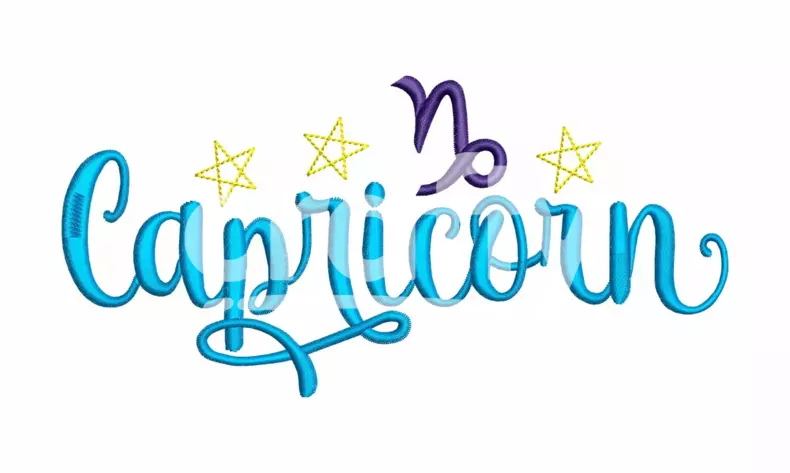 Capricorn Sign | Embroidery Design | Crafty