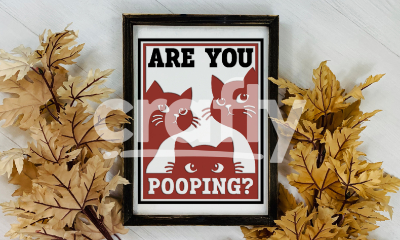 Are You Pooping | Bathroom Signs SVG | Crafty