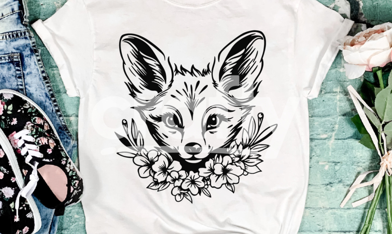 Fox with Flowers SVG Cut File | Crafty