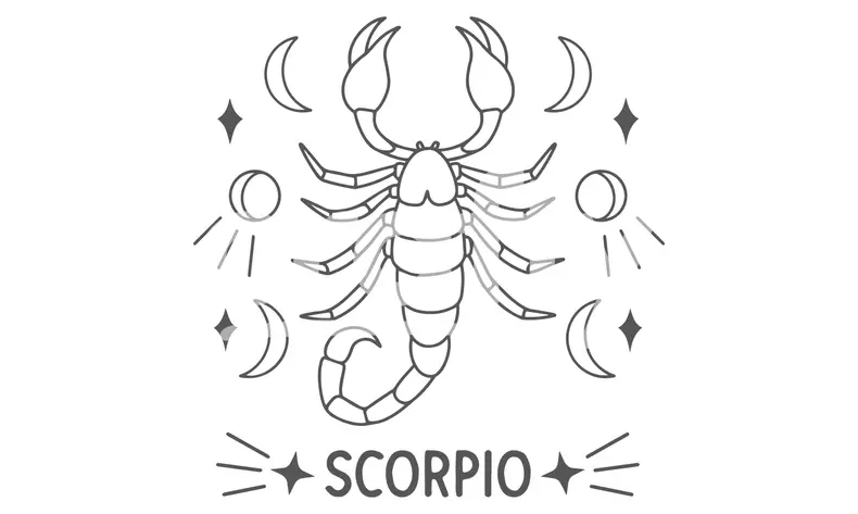 Scorpio Line Art | Crafty
