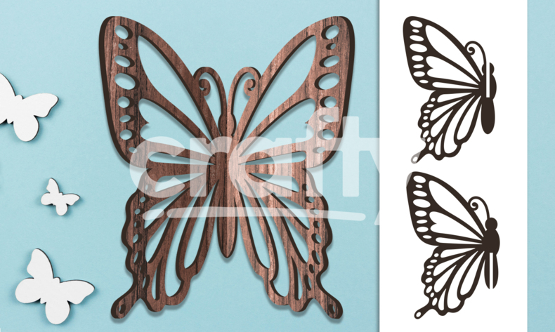 3d butterfly template | 3d laser cut files | Crafty