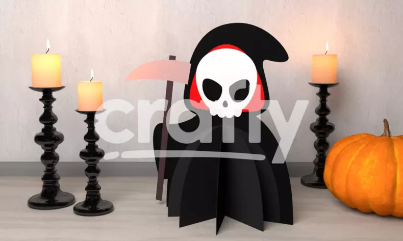 Grim Reaper SVG | 3D Paper cut | Halloween SVG | Crafty