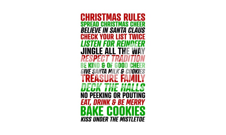 Christmas Rules Sign | Crafty