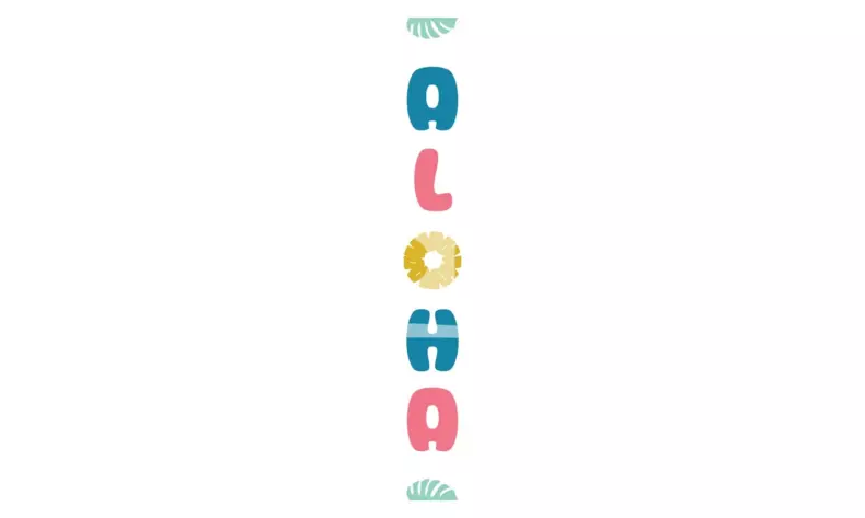Aloha Vertical Sign | Summer Porch Sign SVG Cut File | Crafty
