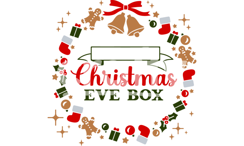 Personalized Christmas Label svg | Christmas eve box svg | Crafty