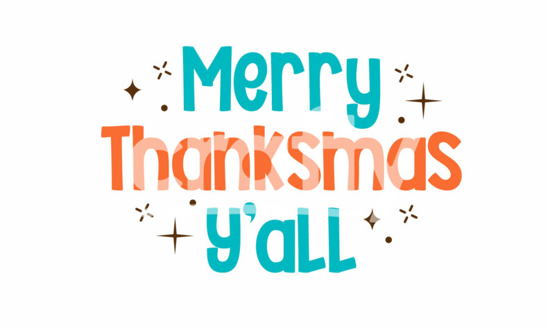 Merry Thanksmas Yall | Thanksmas SVG Cut File | Crafty