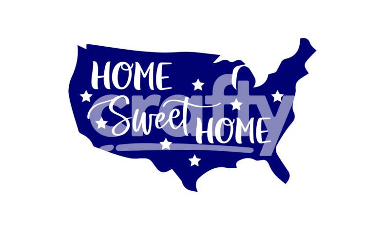 Home Sweet Home USA Map | Crafty