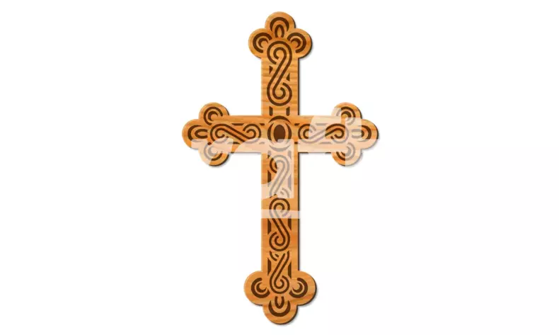 Religious laser cut file | Cross laser cut design | Crafty